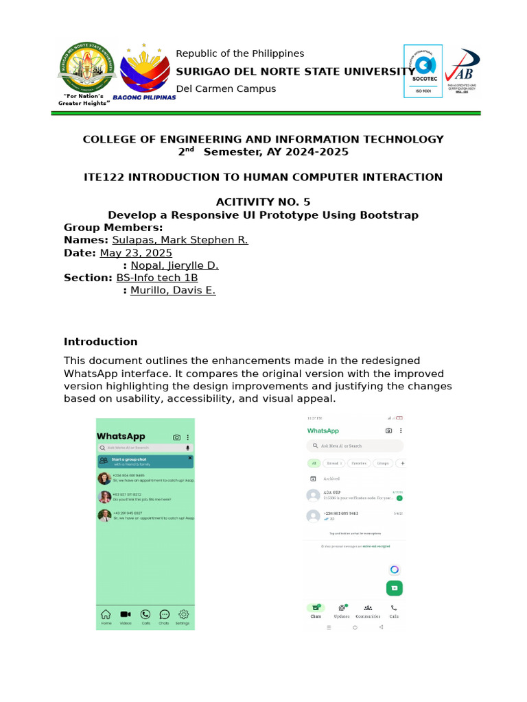 Final Activity Stephen 1b | PDF | Icon (Computing) | Usability
