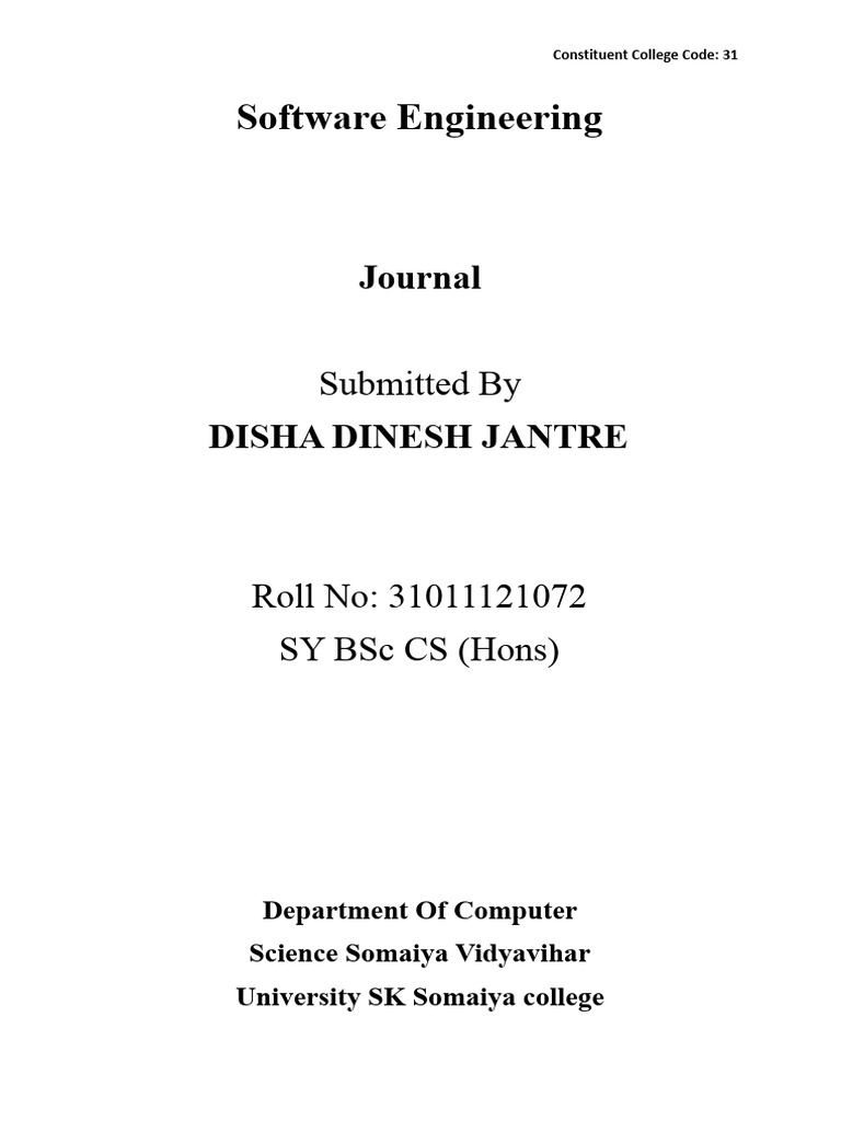 SE Journal | PDF | Scrum (Software Development) | Software Development Process