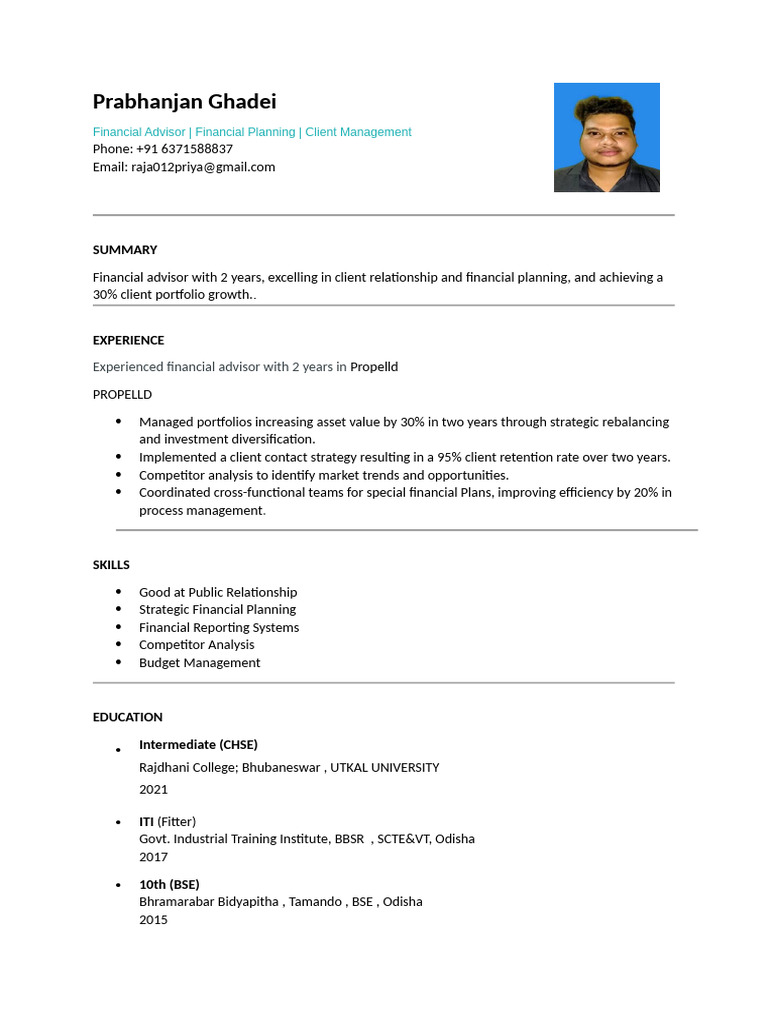 Raja CV | PDF