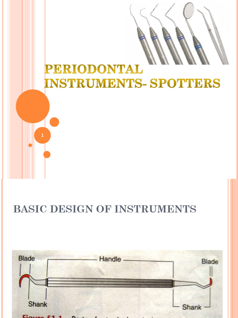 Periodontalinstruments SPOTTERS | PDF | Dentistry Branches