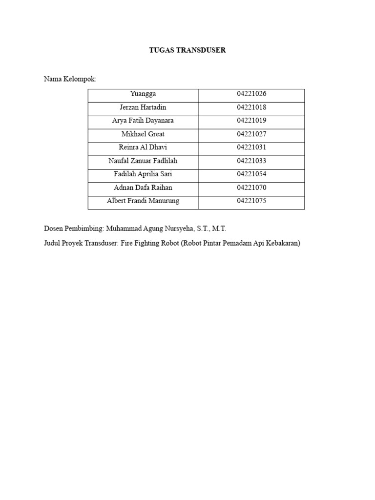 Tugas Transduser | PDF