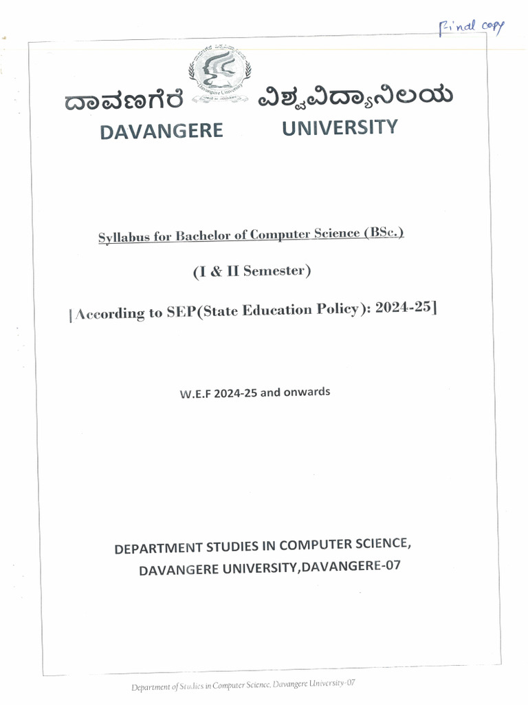 UG SEP Computer Science | PDF