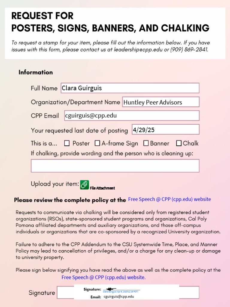 BLC - Stamp Request | PDF