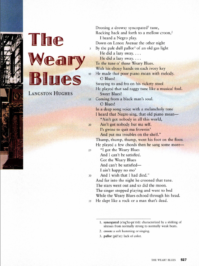 GVCS - The Weary Blues - Langston Hughes | PDF