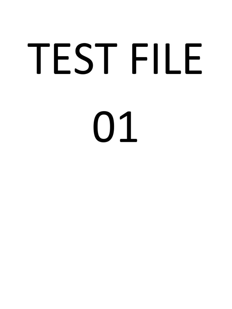 Test File 01 | PDF