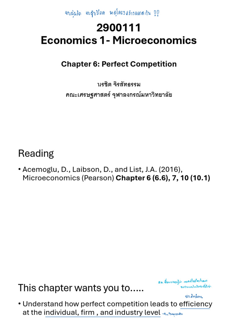 Chap 6 Perfect Competition | PDF