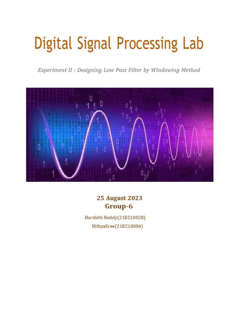 Group 06 Expt 02 Report | PDF | Telecommunications Engineering | Signal Processing