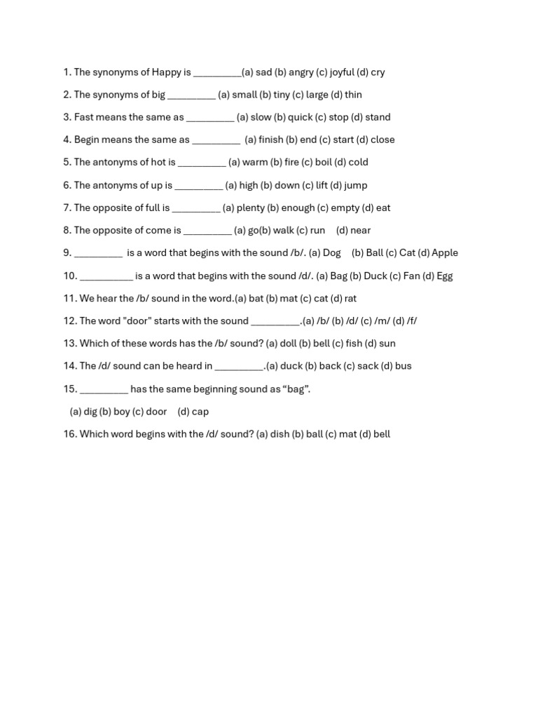 16 Questions | PDF