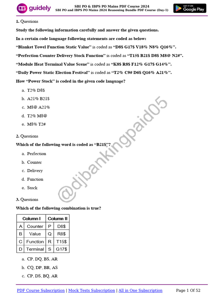 Guidely Reasoning 1-40 Bundle | PDF