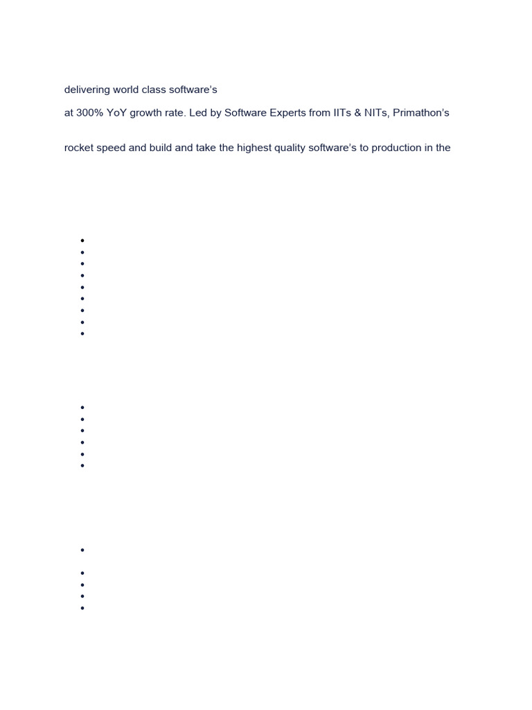 JD For Freshers | PDF