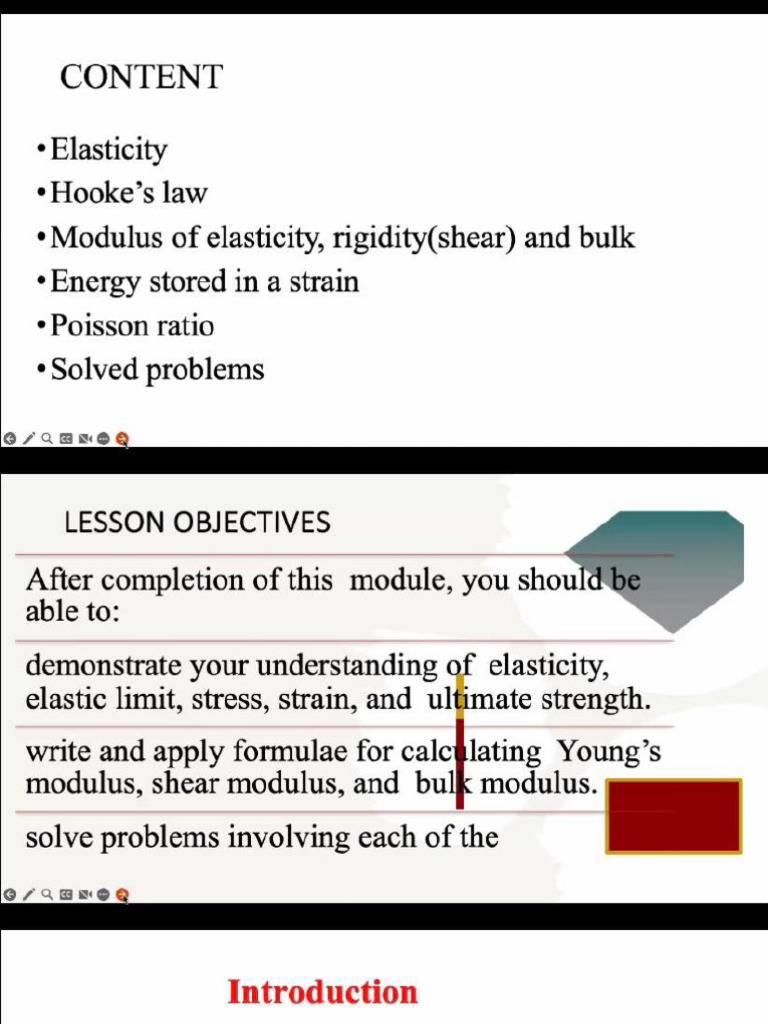 Phy 103 Elasticity Slides Modified | PDF