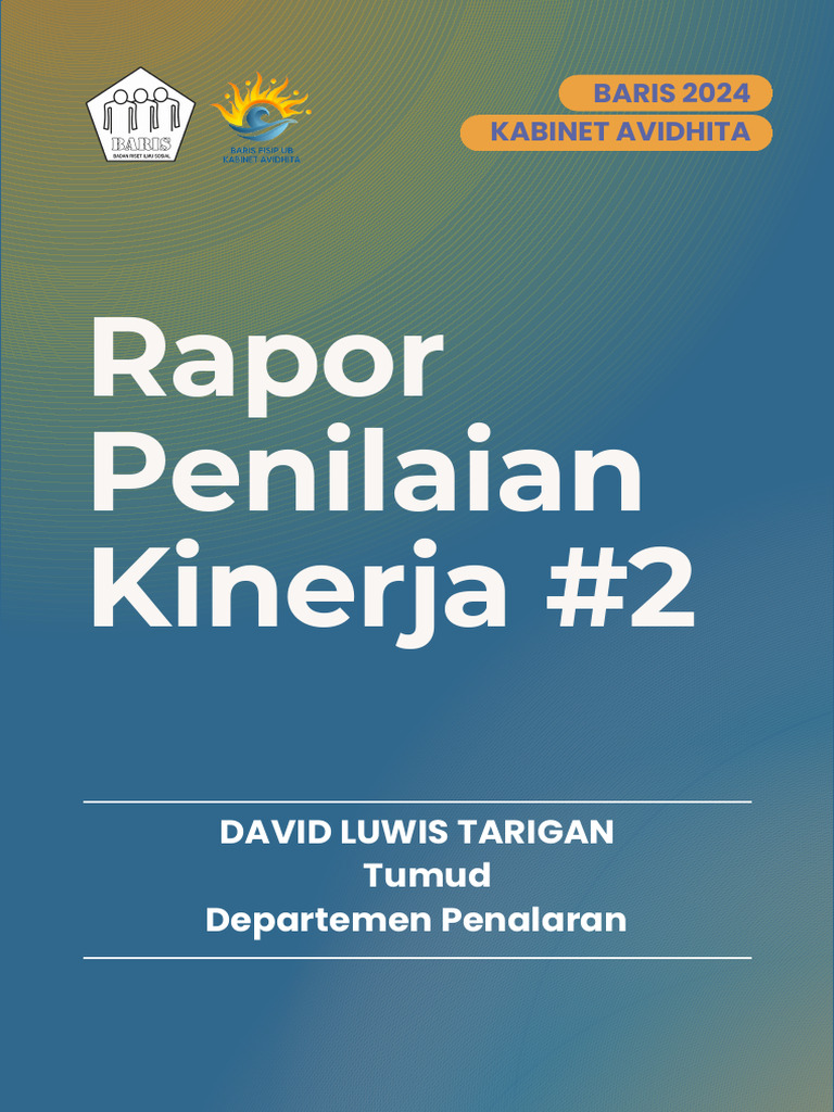 Rapor Penilaian Kinerja #2 - David Luwis Tarigan | PDF