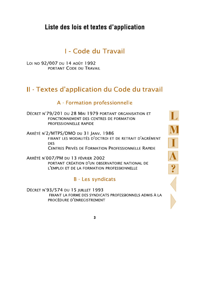 Cameroun - Code Du Travail Et Textes D'application - CODE - DU ...