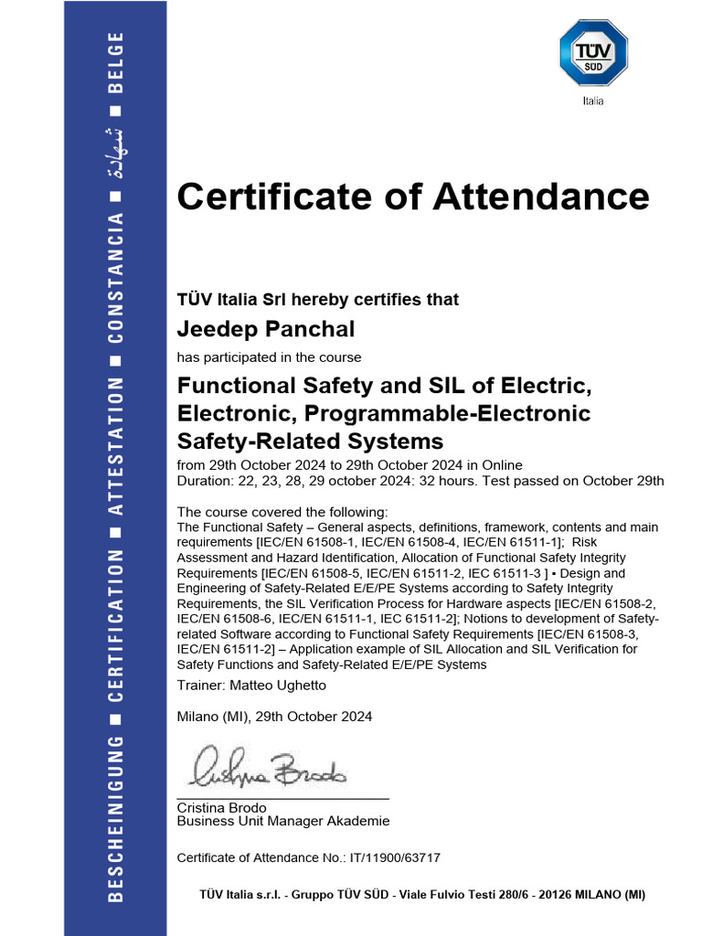 SIL Training Certification Overview | PDF