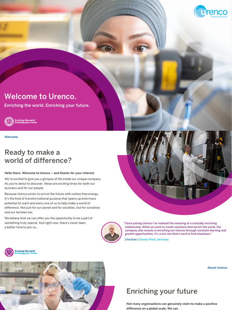 m10348 Urenco Evp Candidate Pack Uk v6.1 | PDF | Enriched Uranium ...