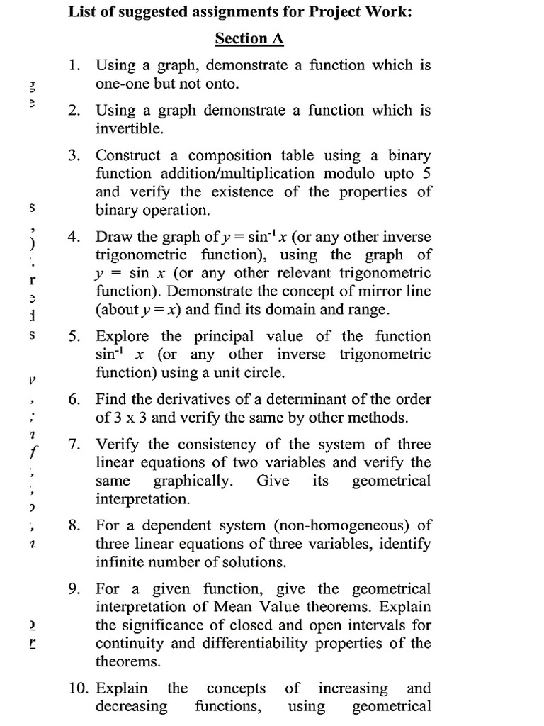 Class XII Maths Project Work | PDF