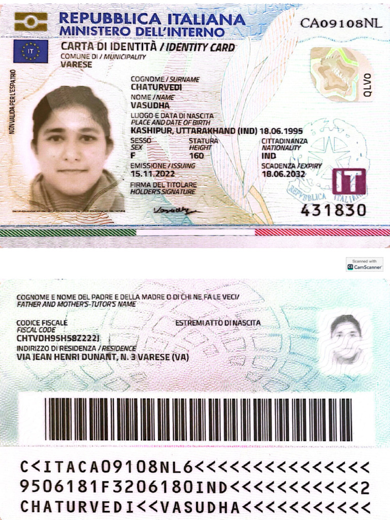 Resident Permitand Carta Di Identita | PDF