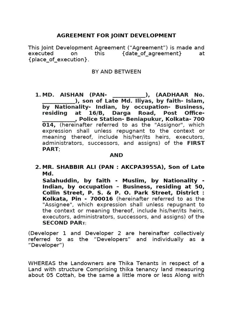 Joint Development Agreement Overview | PDF | Arbitration | Investing
