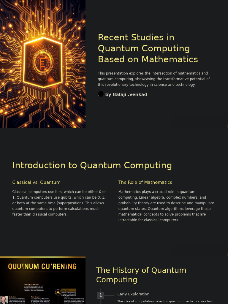 Recent Studies in Quantum Computing Based On Mathematics 1 | PDF | Quantum Computing | Quantum ...