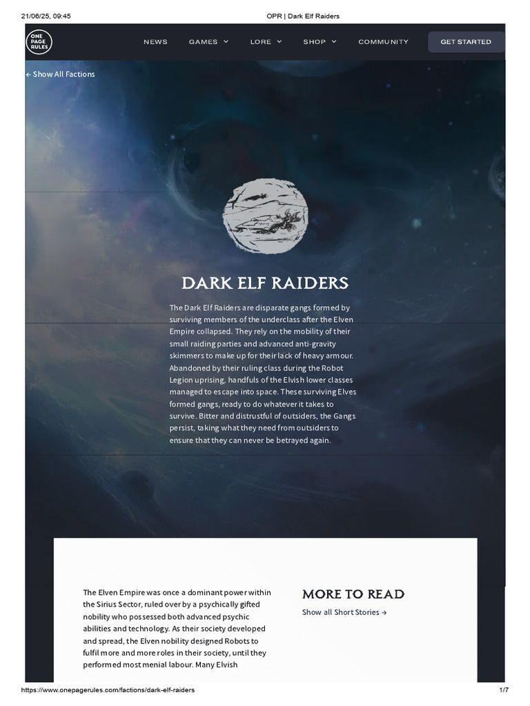 Dark Elf Raiders: Survival in Space | PDF | Elf (Dungeons & Dragons ...