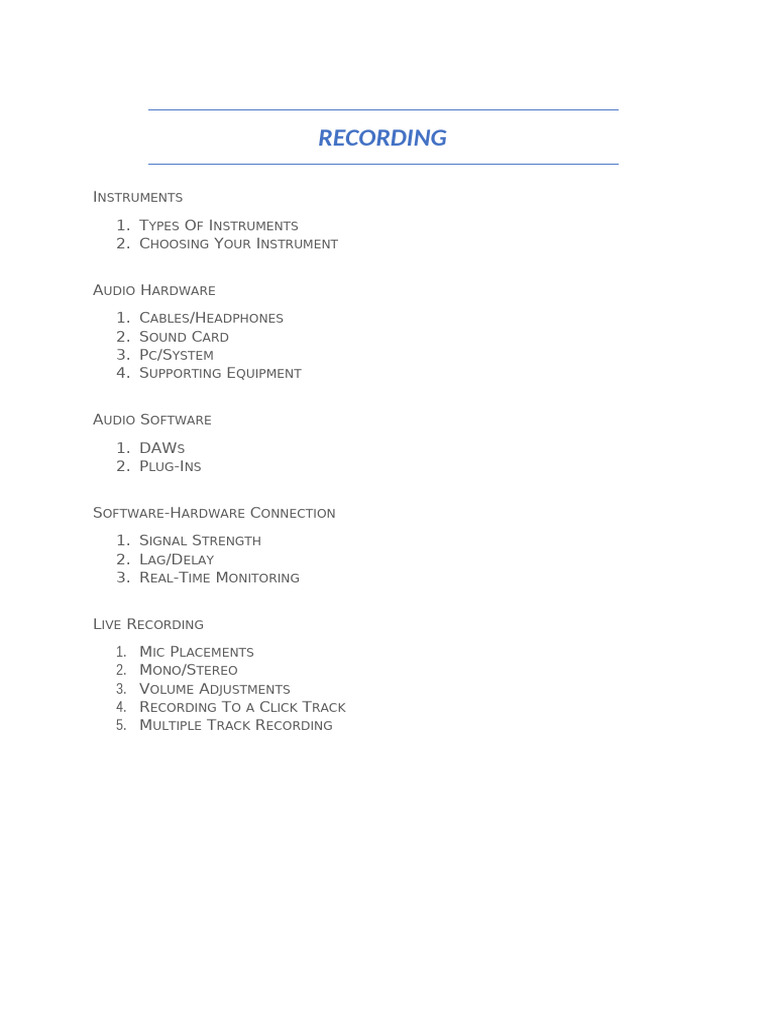 Music Production Syllabus | PDF