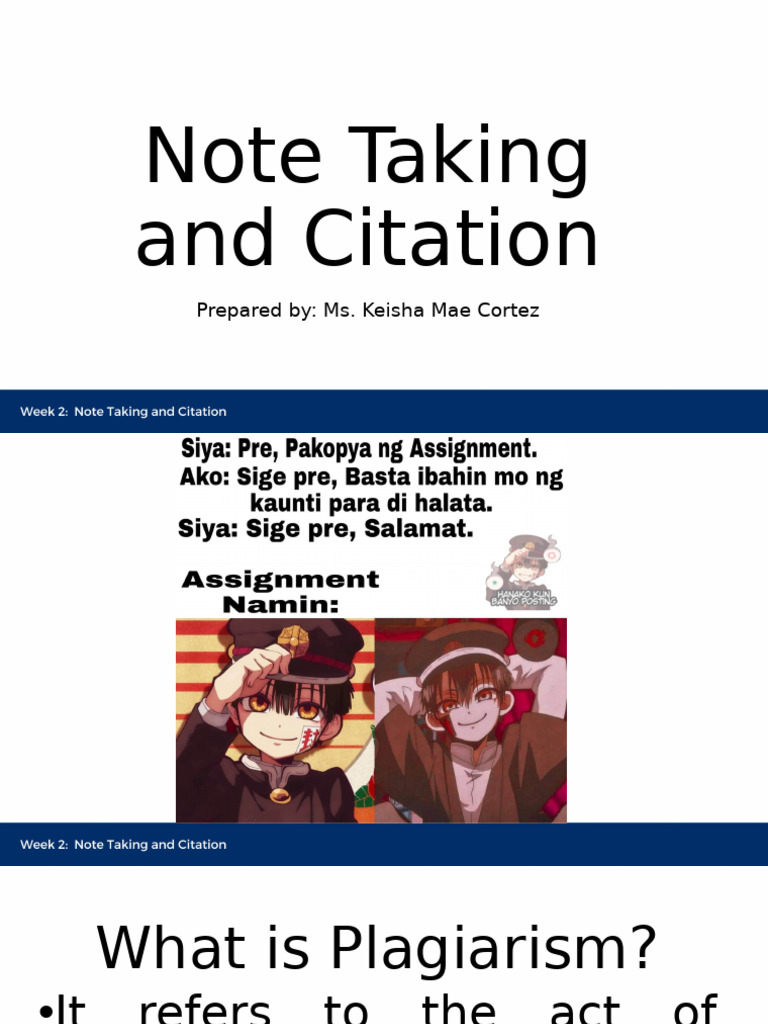 Lesson 2 Note Taking | PDF | Surrogacy | Plagiarism