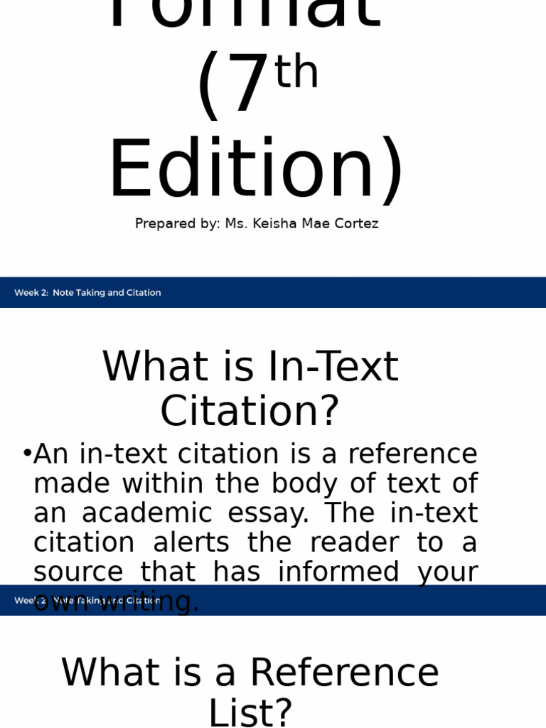 Lesson 2.1 Note Taking and Citation | PDF | Apa Style | Citation