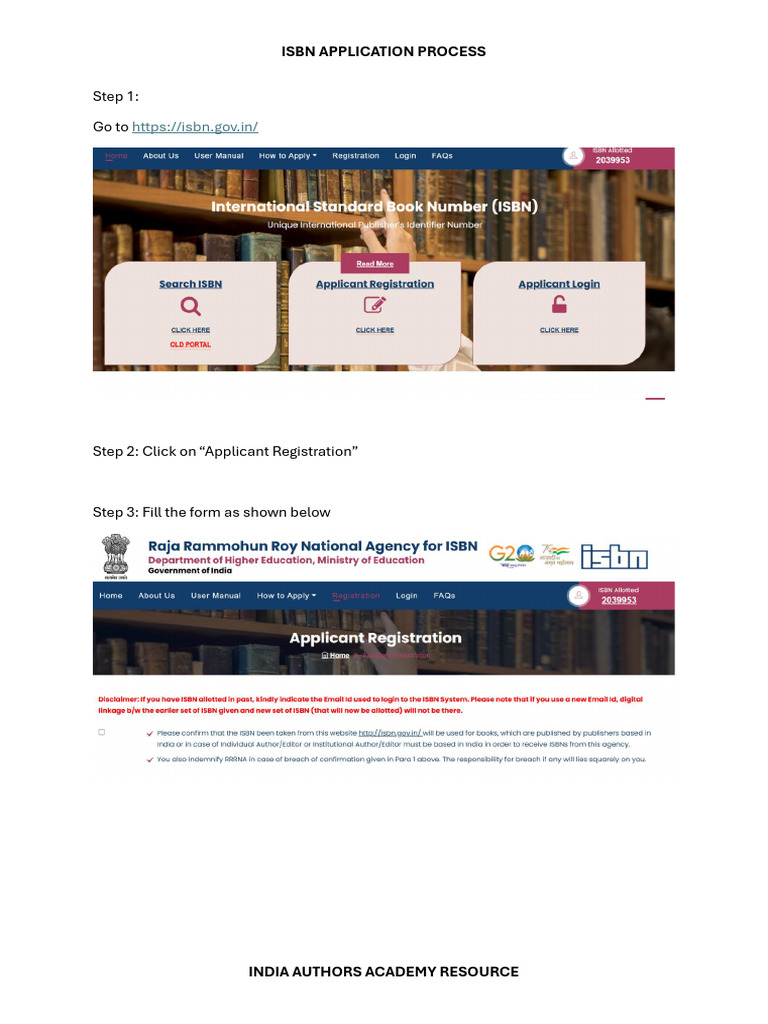 ISBN Application | PDF