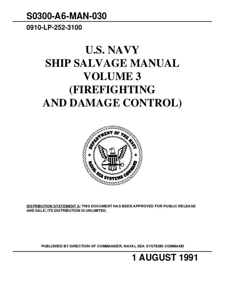 USNAVY Fire Fighting Salvage Manual VOL3 | PDF | United States Navy ...