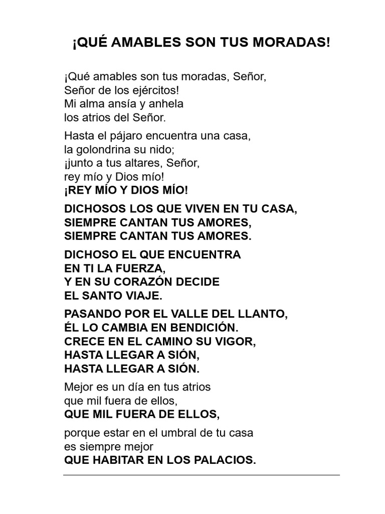 001 Que Amables Son Tus Moradas Señor Arial | PDF