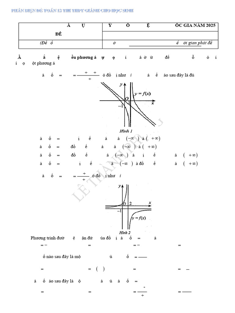 Đề 5 Toán 12 THPT-Thầy Phụng Gui Hs | PDF