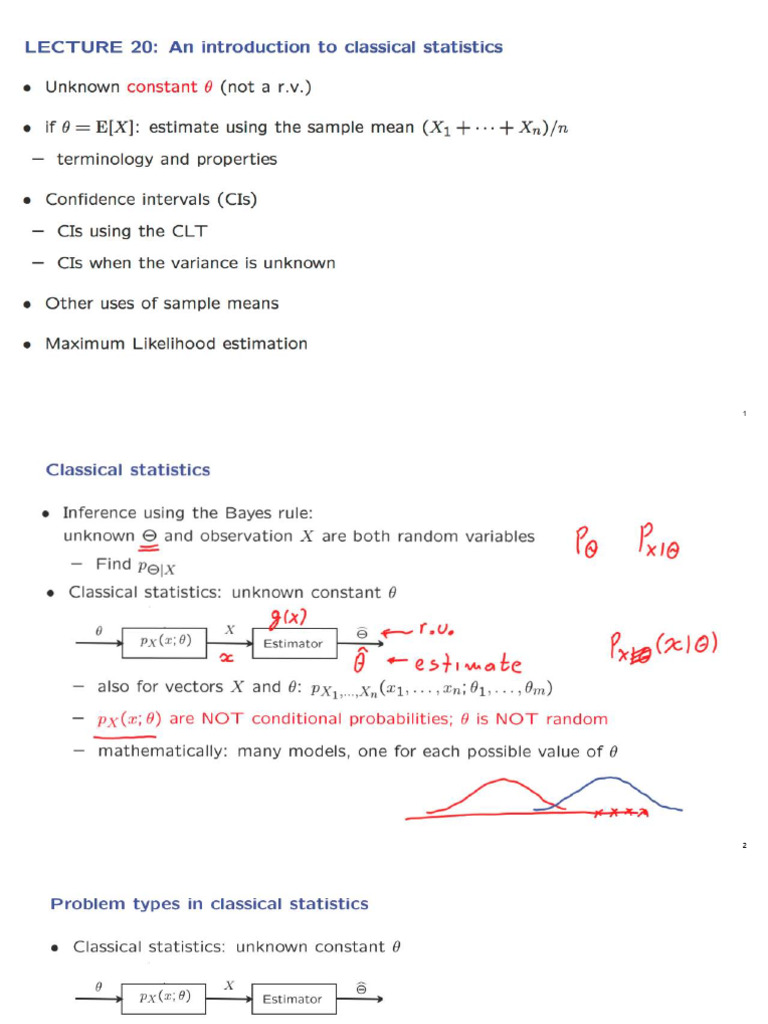 An Introduction To Classical Statistics | PDF | Statistics | Estimation Theory