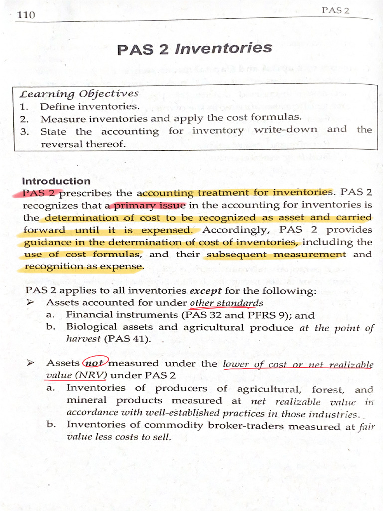 PAS 2 Inventories | PDF
