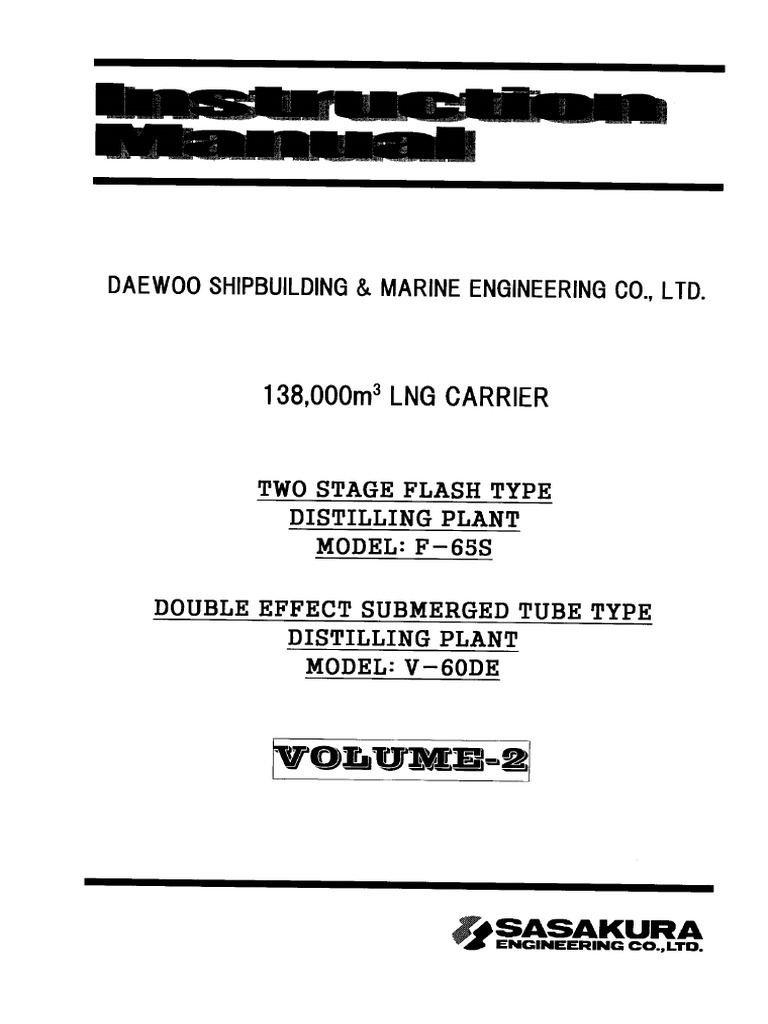 INSTRUCTION MANUAL Volume2 DISTILING PLANT | PDF