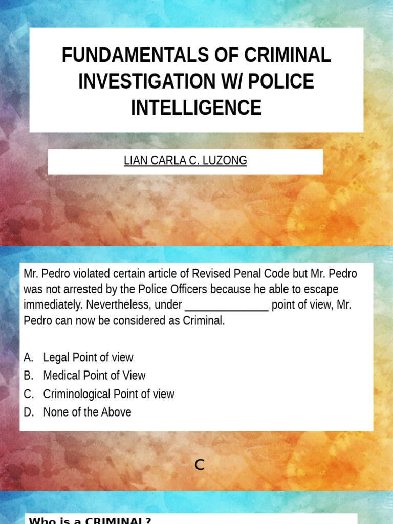 Fundamentals of Criminal Investigation | PDF | Confession (Law) | Crime ...