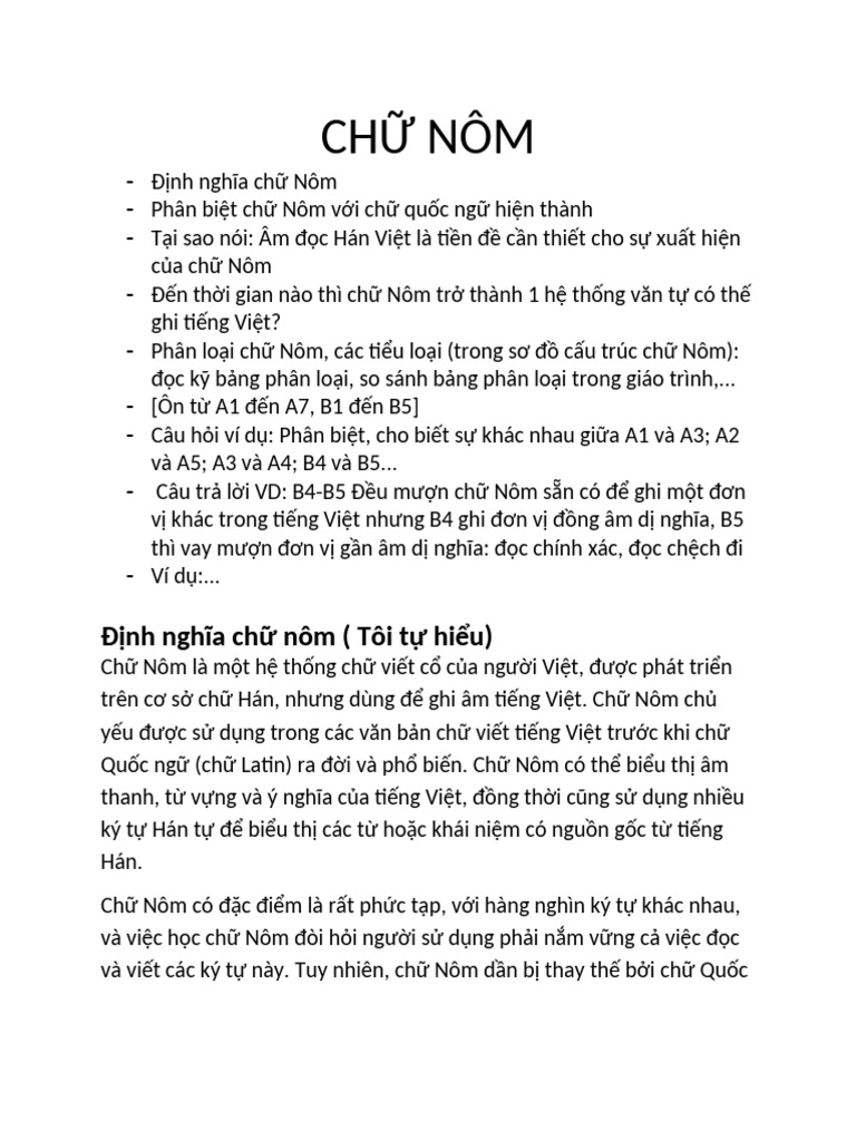 CH Nôm | PDF