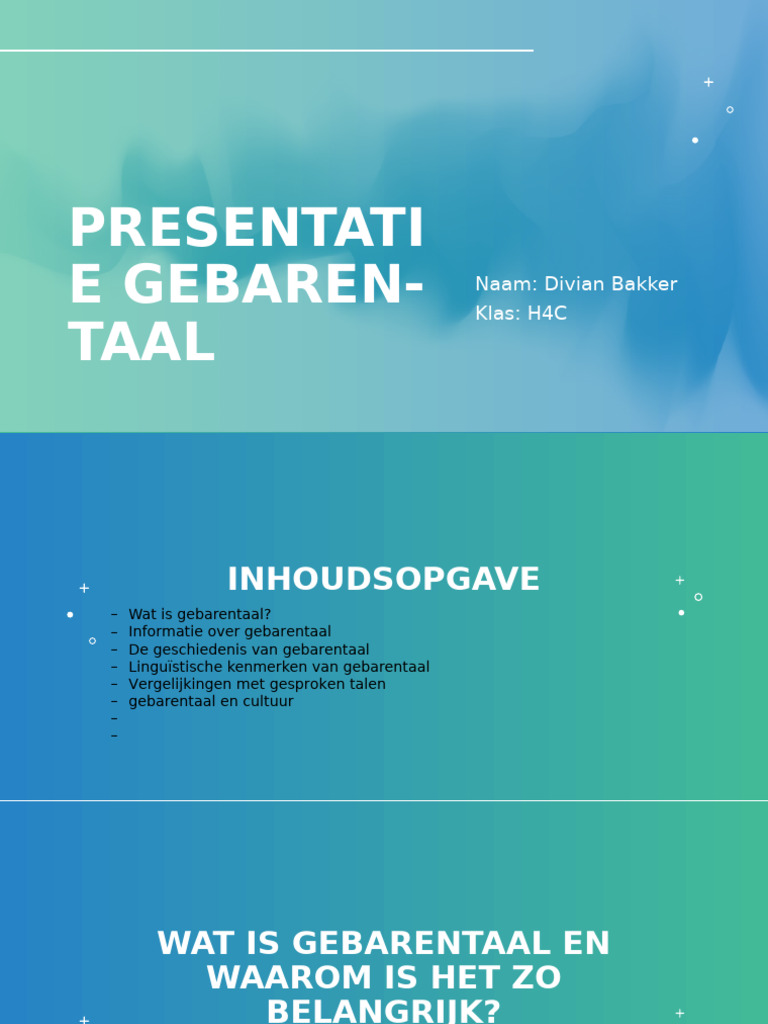 Presentatie Nederlands Gebarentaal | PDF