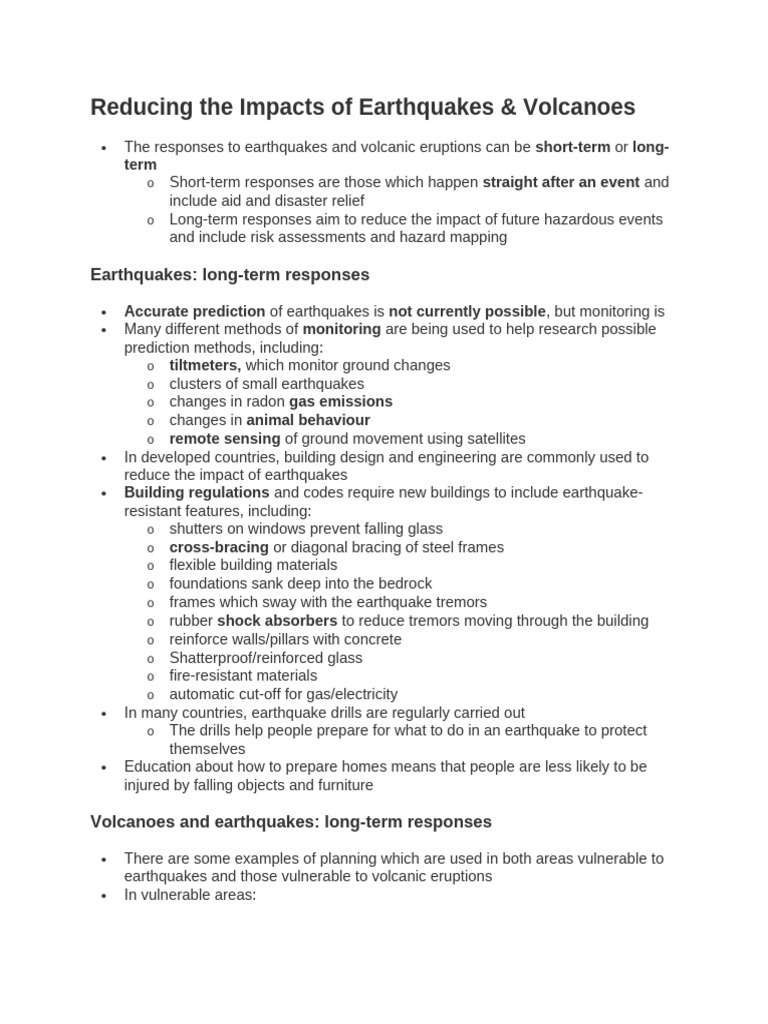 Earthquake and Volcano Impact Mitigation | PDF | Types Of Volcanic ...