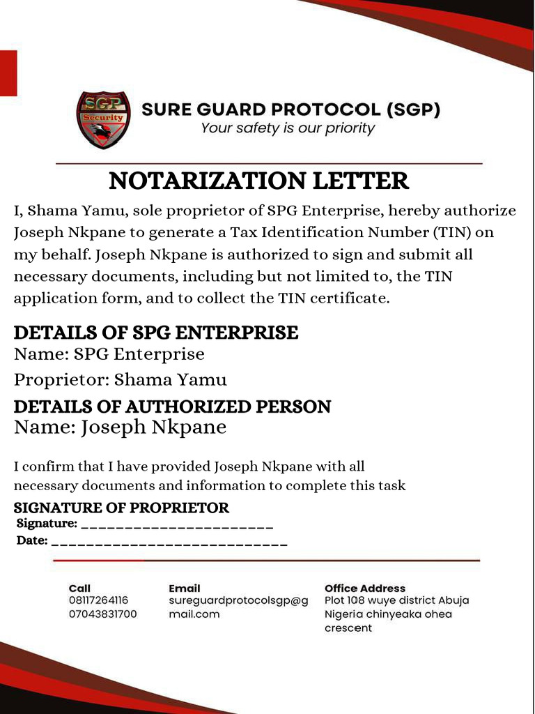 Notarization Letter | PDF