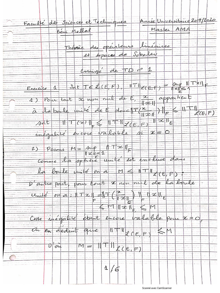 TD 1 Corr Operateur | PDF