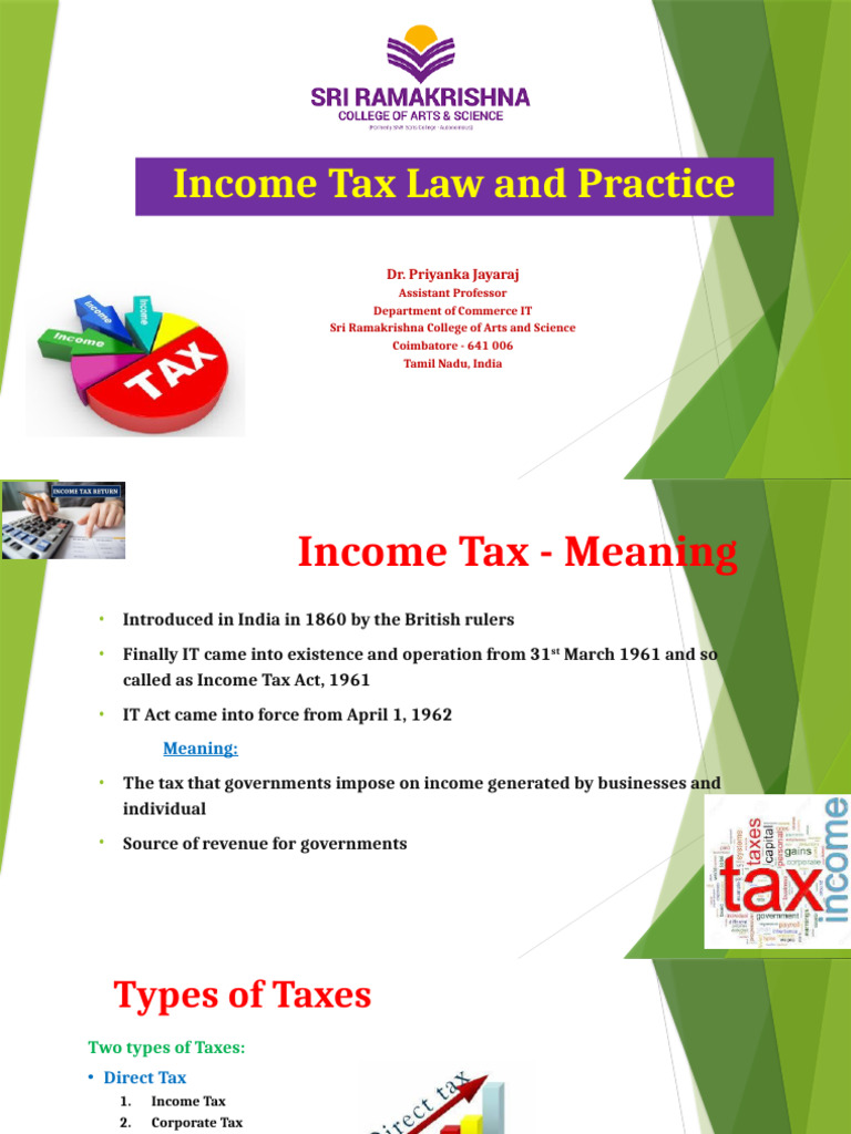 Income Tax Law and Practice | PDF | Taxes | Tax Deduction