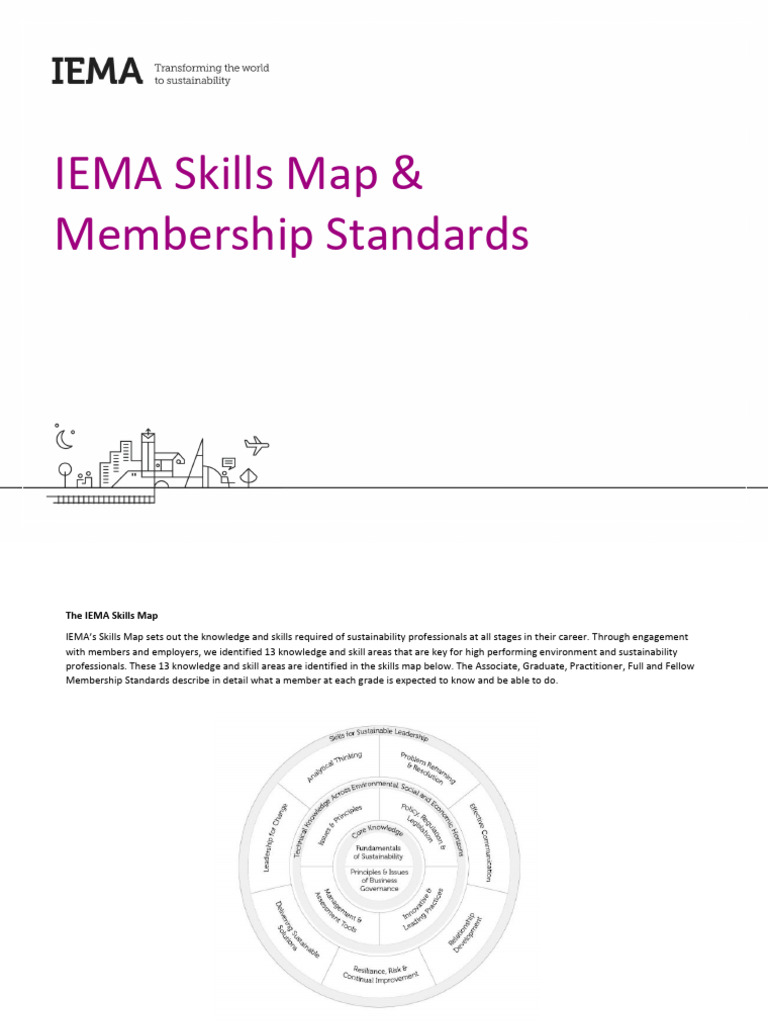 IEMA Skills Map Overview for Professionals | PDF | Sustainability ...