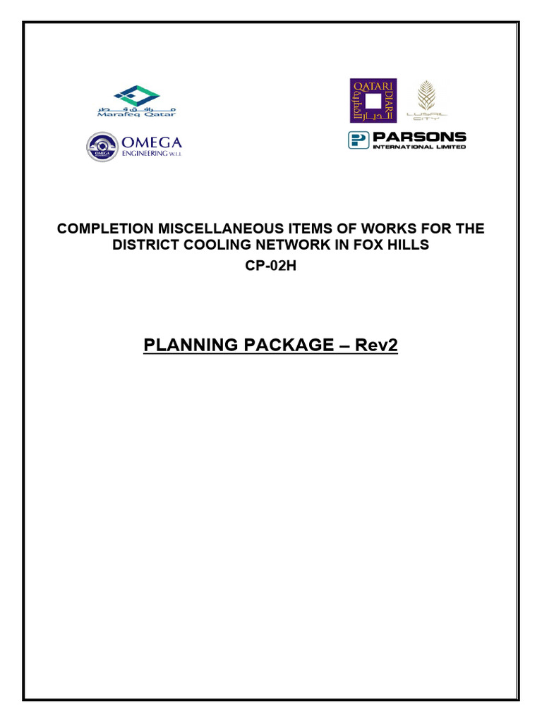 Fox Hills District Cooling Network Plan | PDF | Project Management | Valve