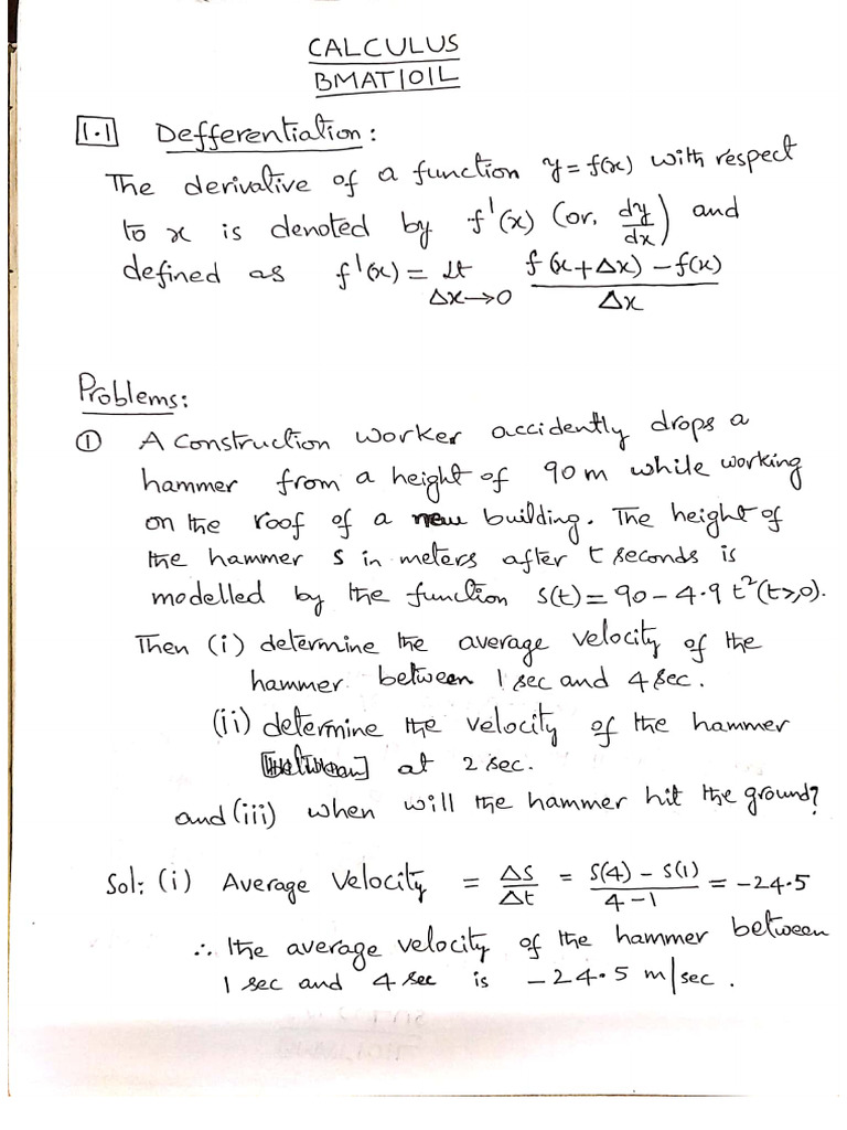 1-Differentiation, Extrema On An Interval-30-07-2024 | PDF