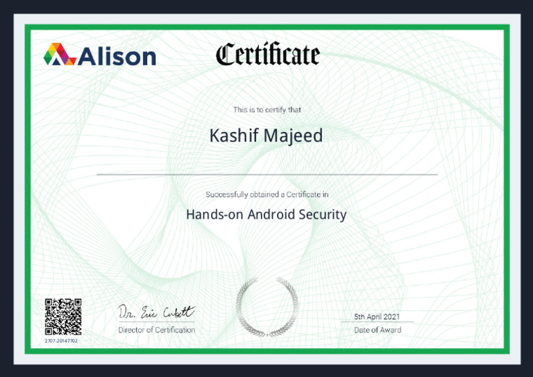 Alison Certificate 2707 20147702 | PDF