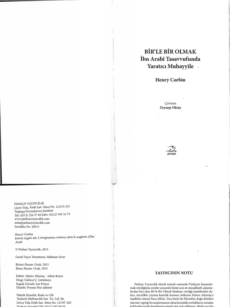 Henry Corbin Birle Bir Olmak | PDF