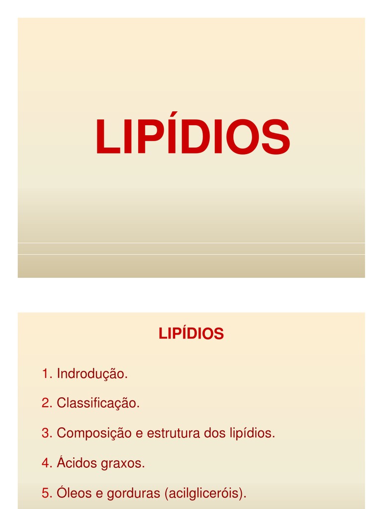 Estrutura dos Lipídios e Ácidos Graxos | PDF | Lipídio | Gordura