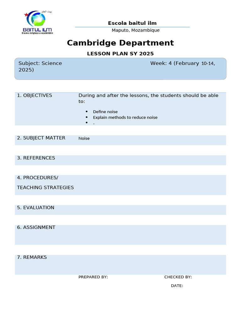 Grade 4 Geo WK 10 Lesson Plan 2025 | PDF