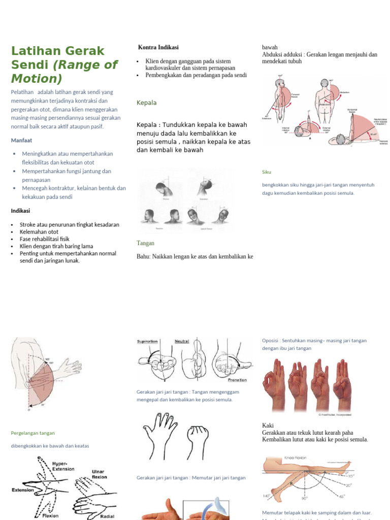 Leaflet Latihan Gerak Sendi | PDF