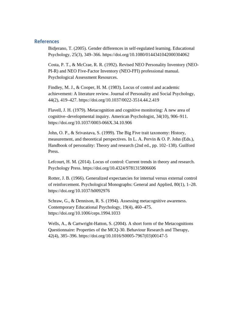 APA References | PDF